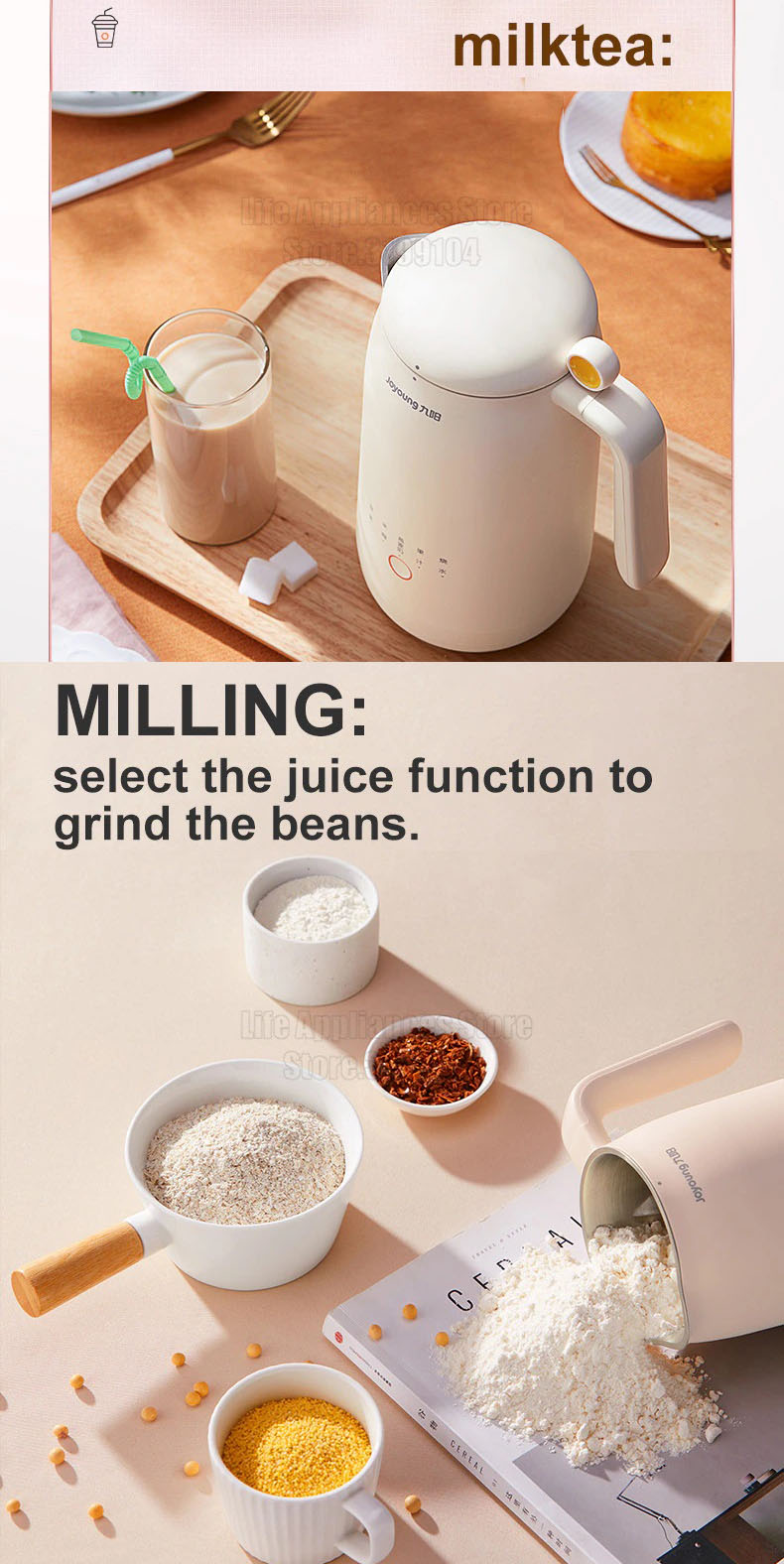 Local Delivery| Joyoung Small Mini Soymilk Maker Soya Bean Machine ...