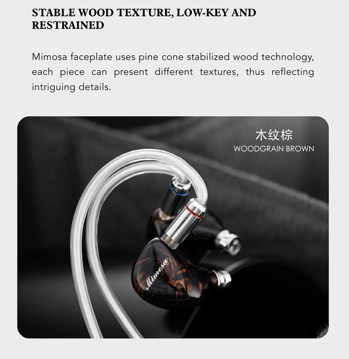 Queen Of Audio Mimosa In-Ear 1 Dynamic+1 Planar IEMs 3.5mm 4.4mm Plug ...