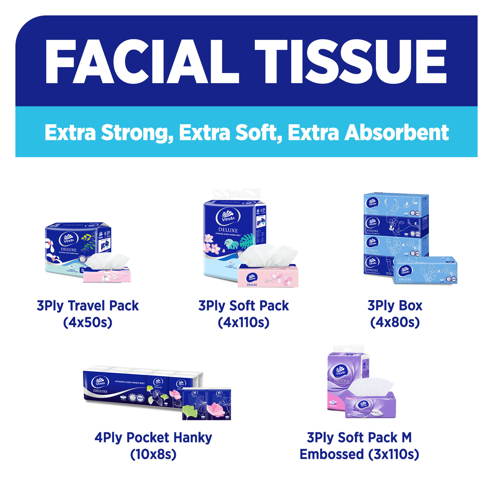 [Bundle Of 2] Vinda Facial Tissue Series Full Range | Shopee Singapore