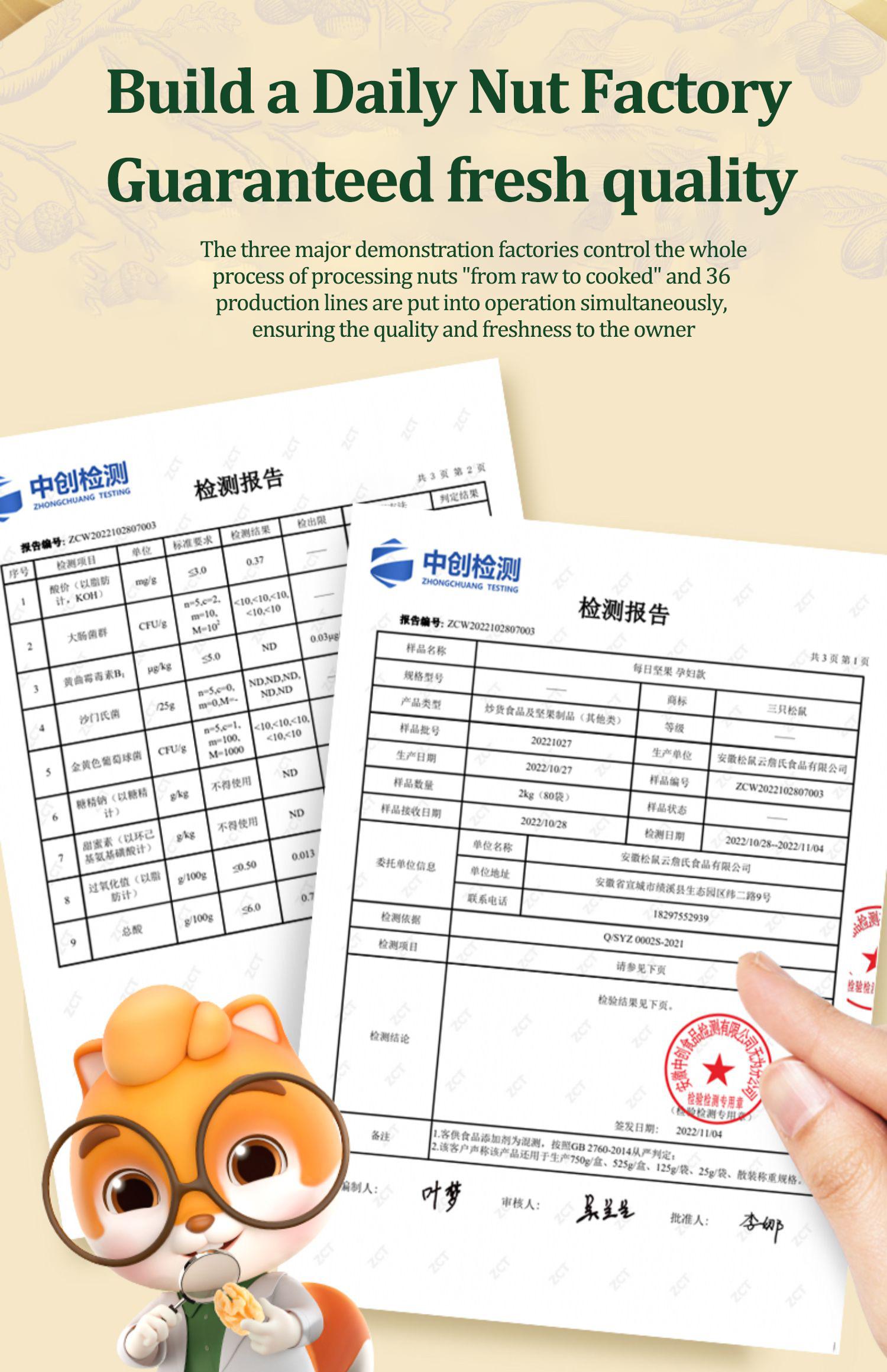 Three Squirrels (San Zhi Song Shu), “4+4” 30-Day Daily Mixed Nuts,(750g ...