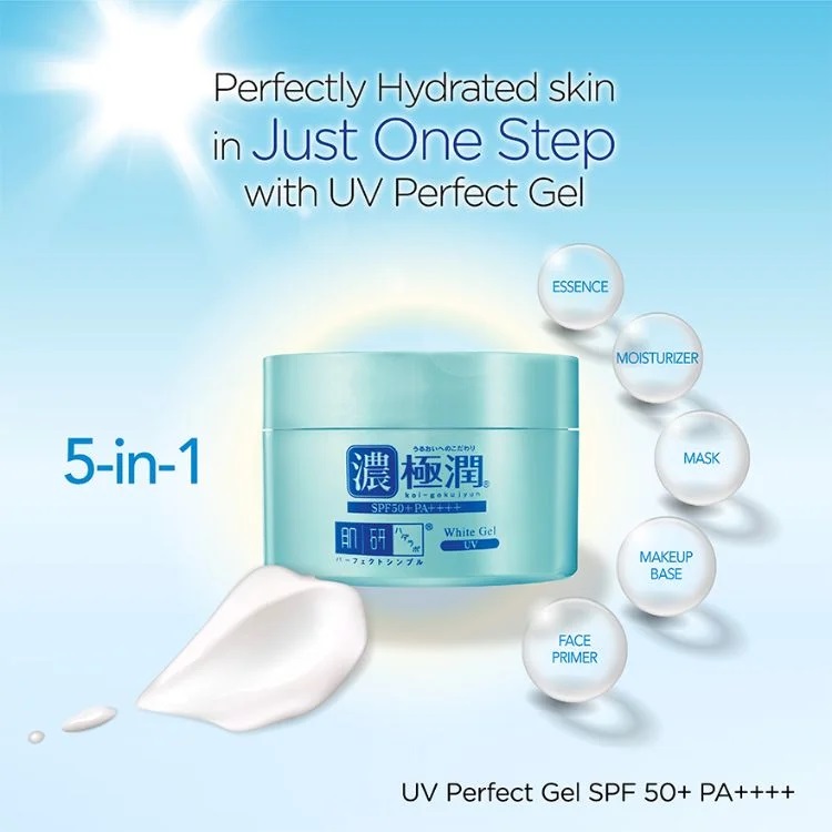Hada labo Sunscreen Hydrating UV Perfect Gel Moisturizer SPF 50+ PA+ ...