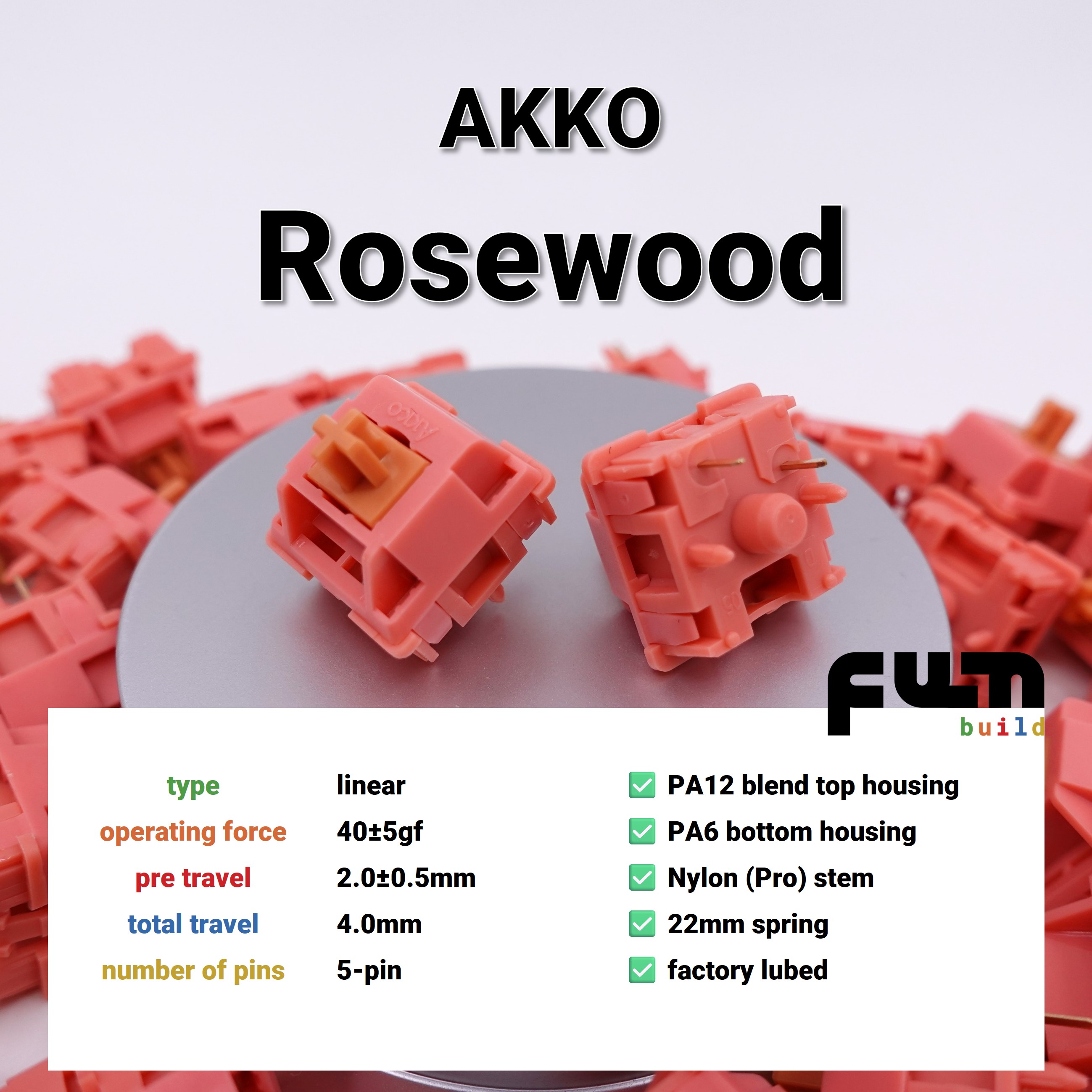 Akko Switches for Mechanical Keyboard ( Akko Custom Switches Jelly POM ...