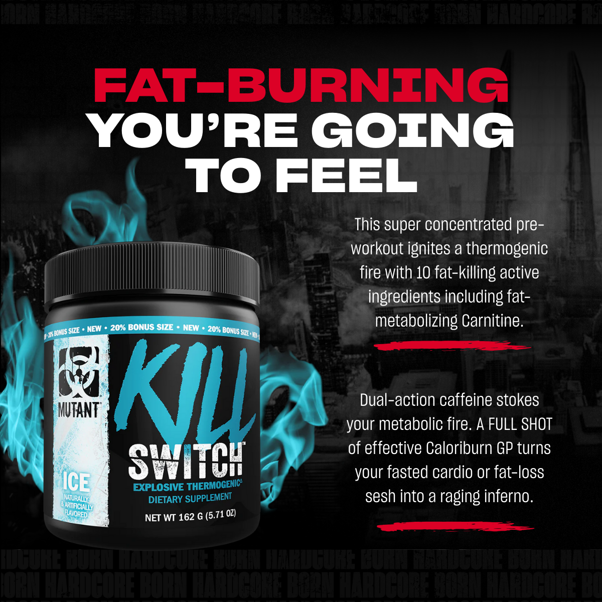 Mutant KILL SWITCH Thermo, Explosive Thermogenic, Fat Burner, Fasted ...