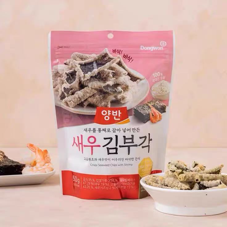 Dongwon Korean Crispy Seaweed Snacks Laver Chip Seaweed Flakes Garlic ...