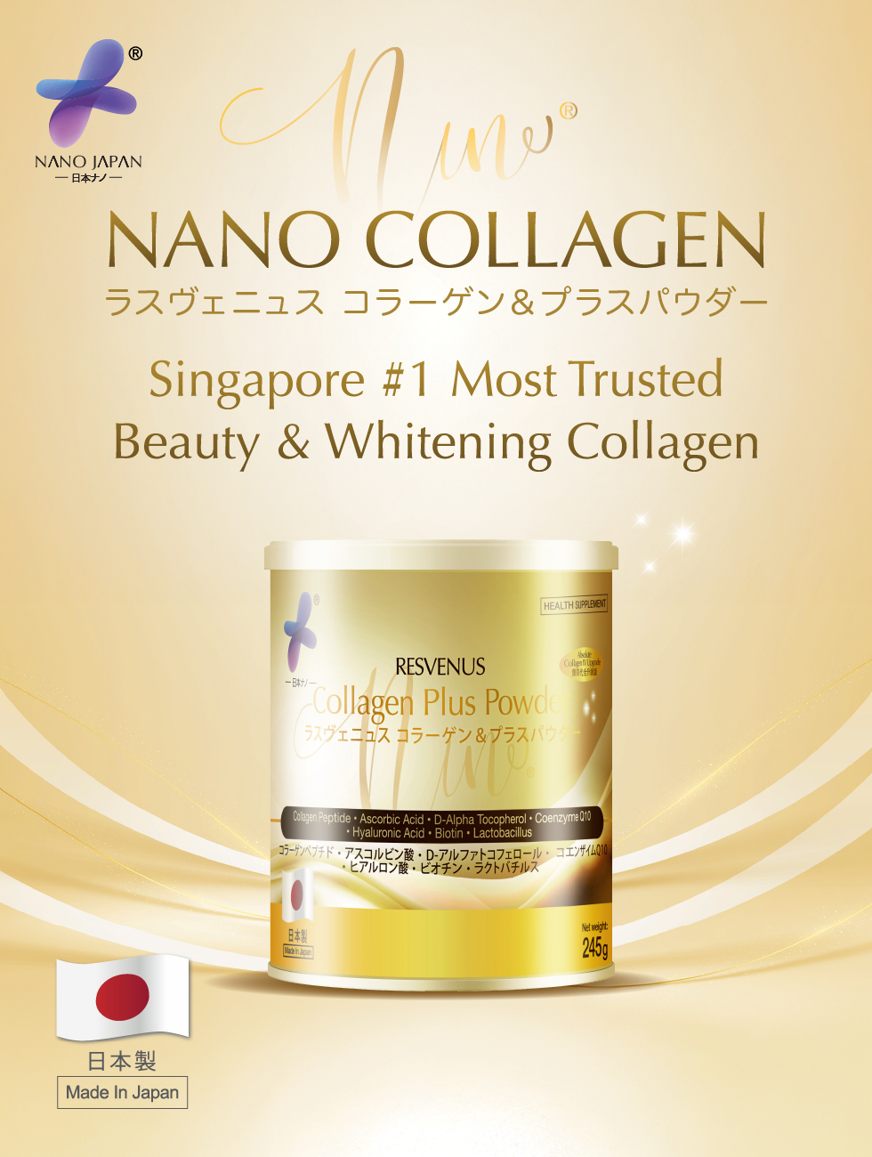[𝐁𝐄𝐒𝐓] Nano Collagen Peptides Powder | 5,740mg | Skin Anti Aging, Glow ...