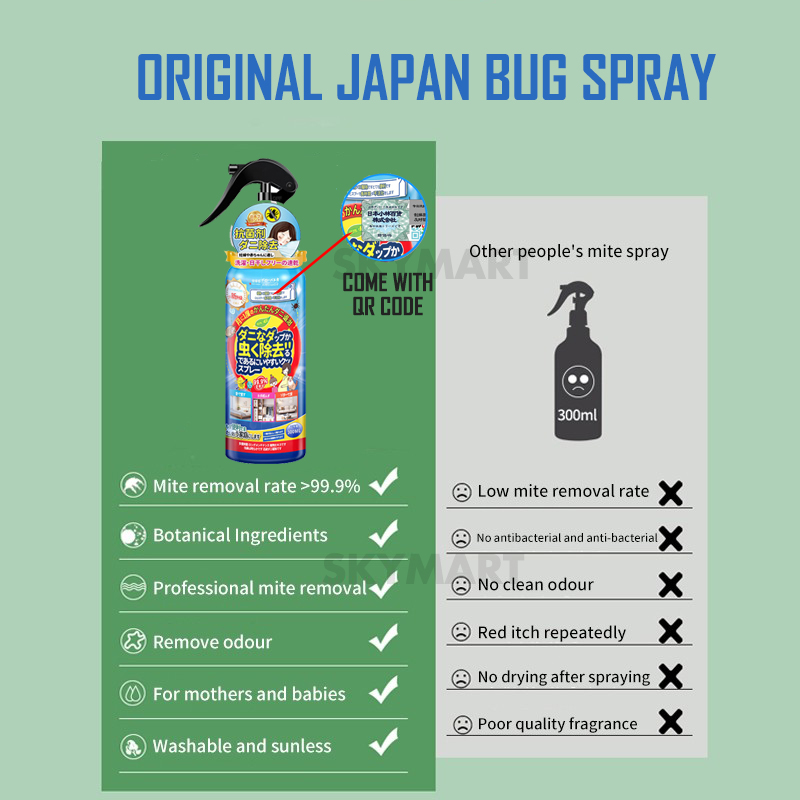 Japan Plants Extracts Bed Bug Spray & Dust Mite Spray Control Spray ...