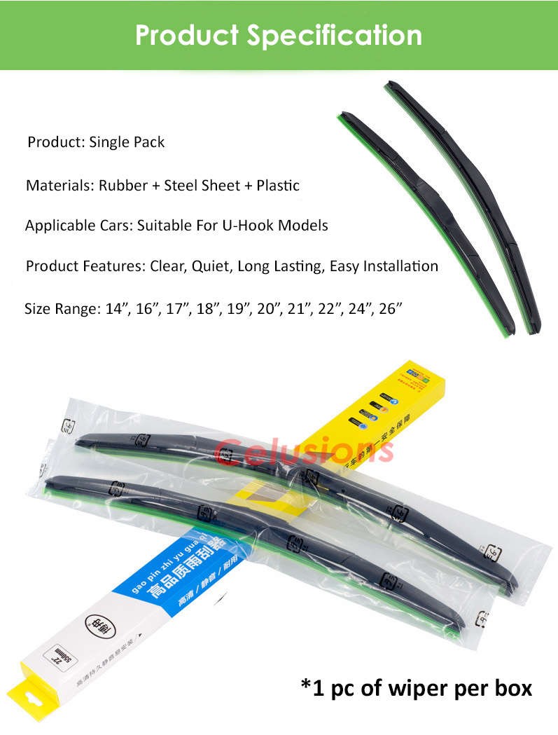 ️Hybrid | Frameless Car Front Wiper Blade ️14|16|17|18|19|20|21|22|24 ...