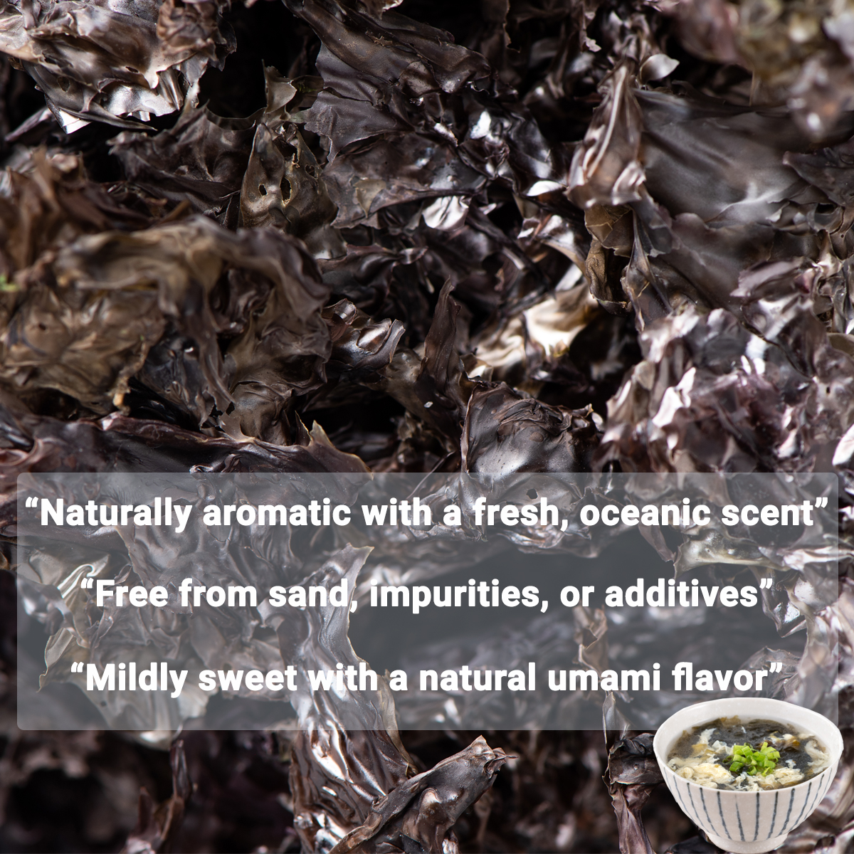 Dried Round Seaweed / Laver 100G Free From Sand, Impurities, or ...