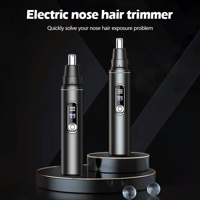 🇸🇬 Electric Nose Hair Trimmer USB Rechargeable 360 Degree Hair Shaver ...