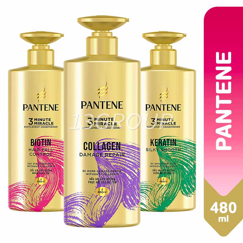 Pantene 3 Minute Miracle Conditioner, 480ml | Shopee Singapore