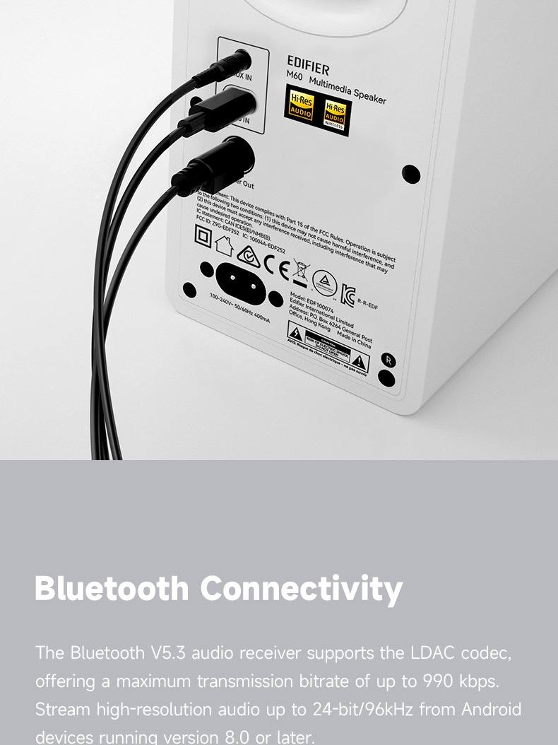 Edifier M60 Compact desktop 2.0 speakers Hi-Res Audio BT 66w | Shopee ...