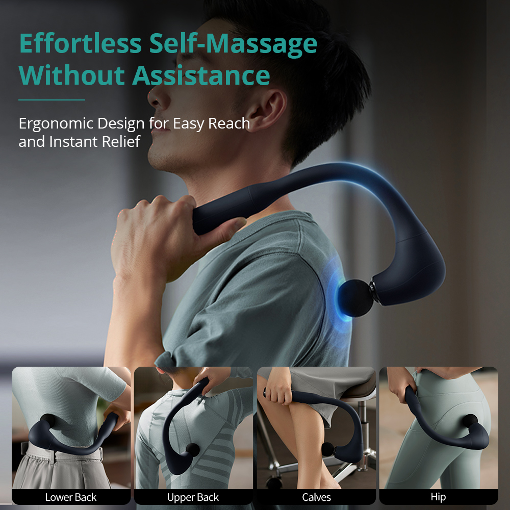 Philips Handheld Massager Hook Shaped Massager, Curved Massager Gun ...