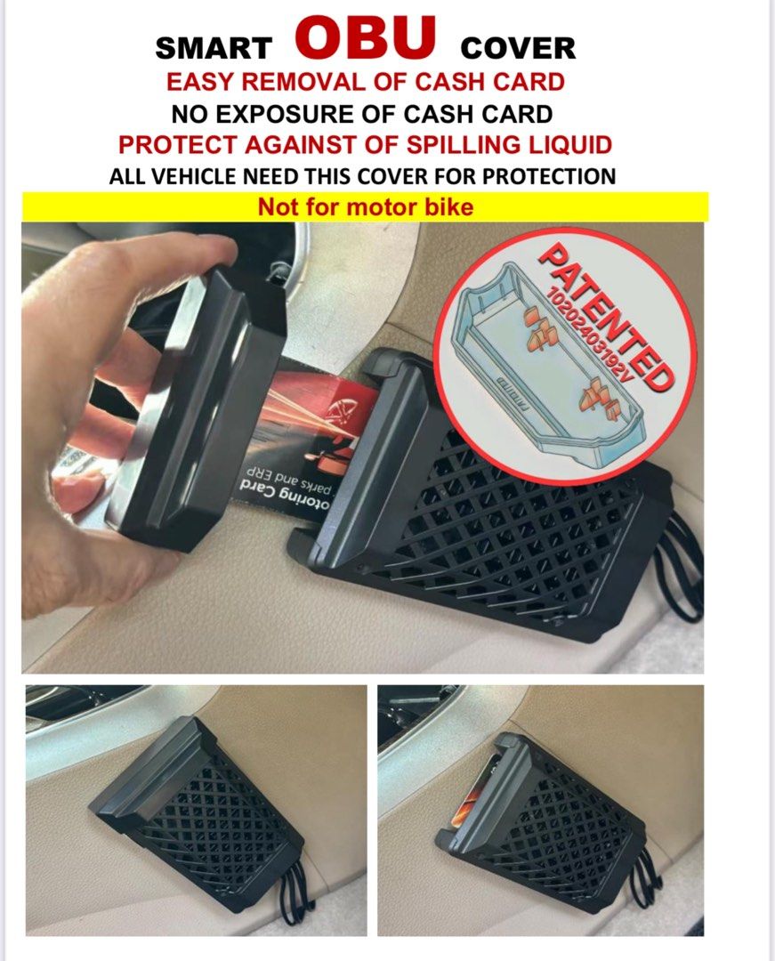 Patented OBU Cover for Singapore Vehicles (On Board Unit) for Cash Card ...