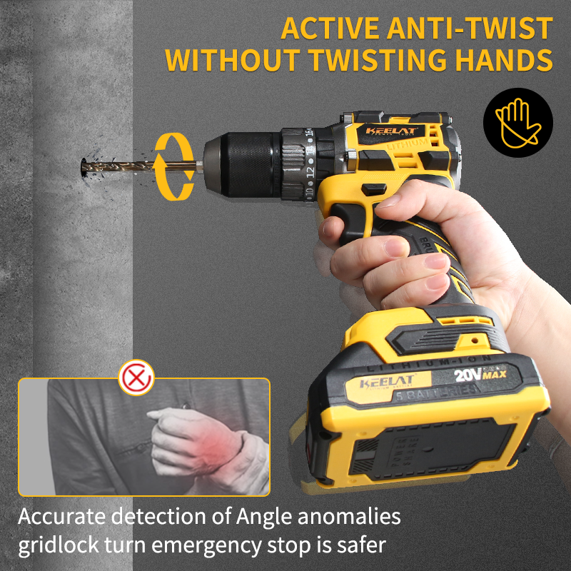 KEELAT KCD012 Brushless Electric Screwdriver Set 20V Cordless Impact ...