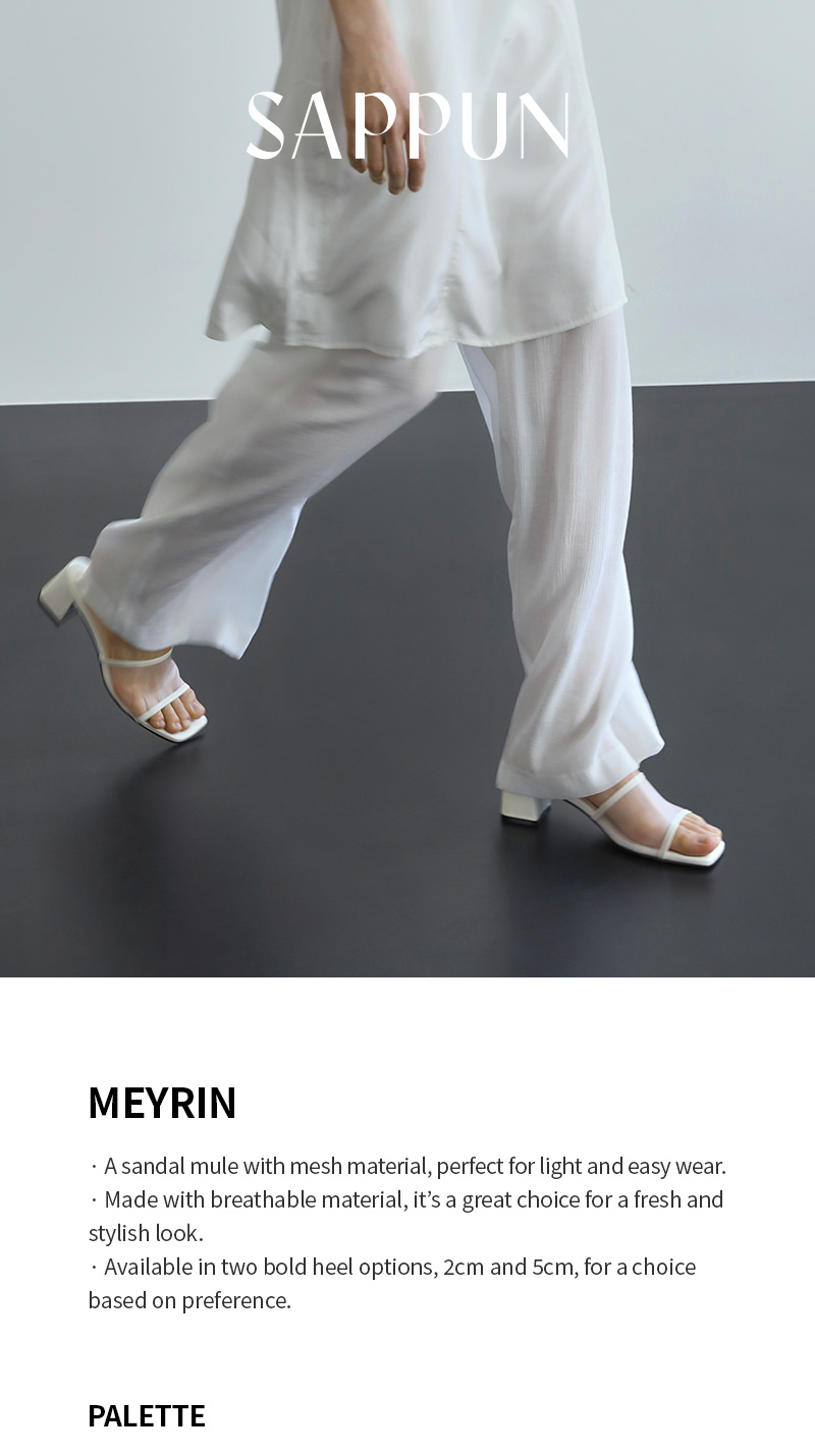 [SAPPUN] Meyrin Square Mesh Sandal Mules (2/5cm) | Shopee Singapore