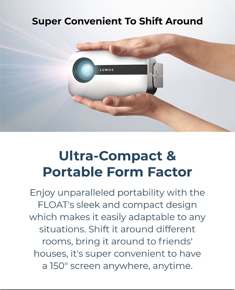 [Official Store] LUMOS FLOAT Home Cinema Projector | Shopee Singapore