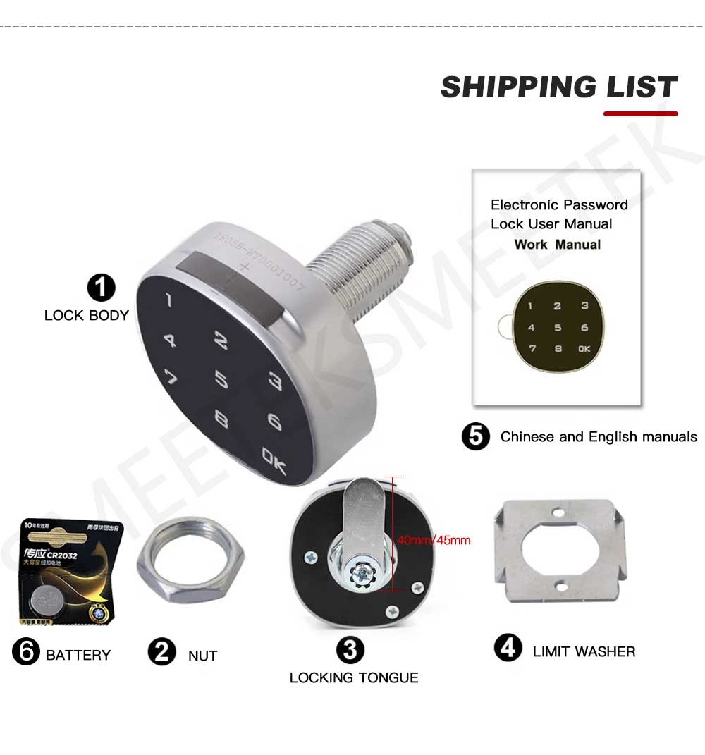 Letter box digital Lock cabinet door Locks digital lock for mailbox ...