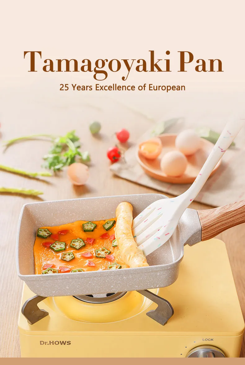 【Ready Stock】Induction Non Stick Tamagoyaki Grill Pan Omelette Tamago ...