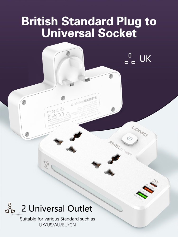 LDNIO Multi Plug Extension Socket with Usb Extension Plug Adapter 2 Pin ...