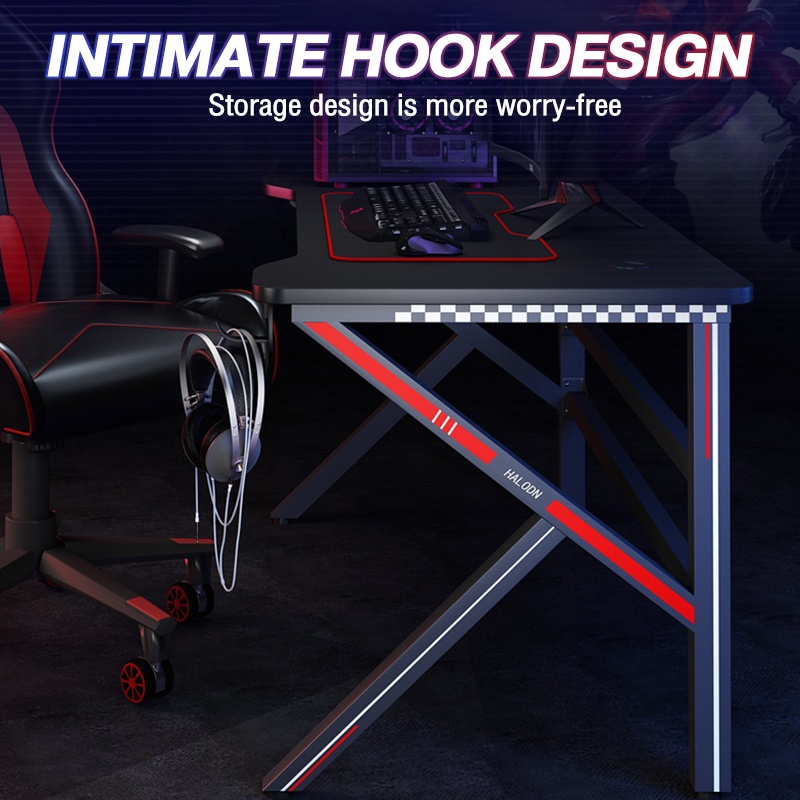 SNB 140/120/100cm Gaming Table Computer Desk Bedroom Home Office Table ...