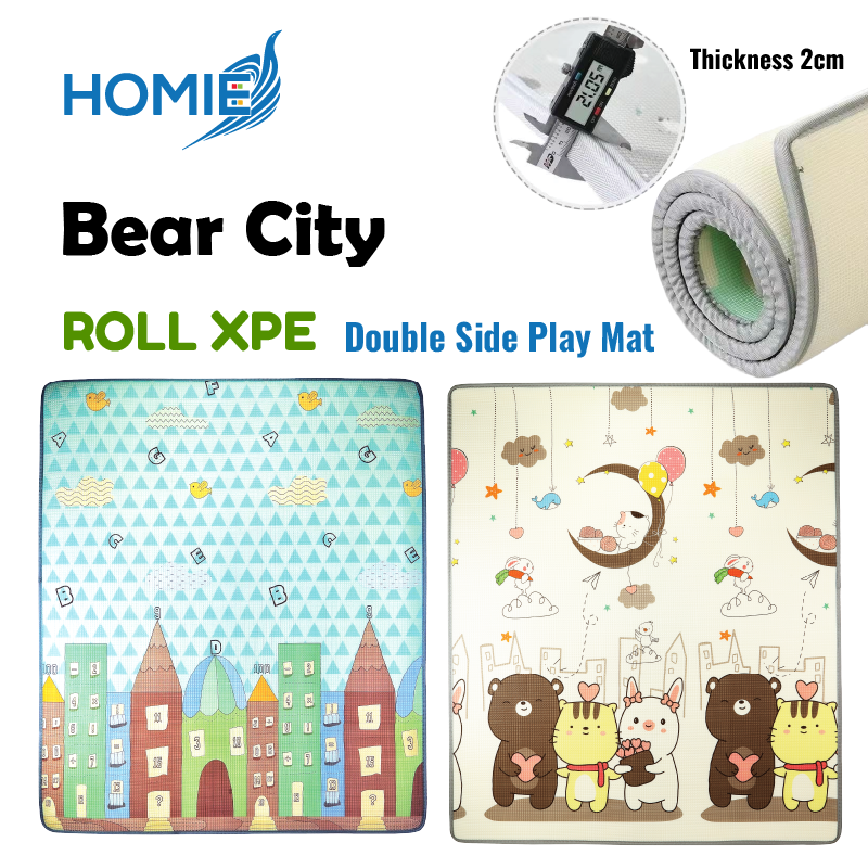 HOMIE Foldable OR Roll XPE Baby Play Mat / Double Side Crawling ...
