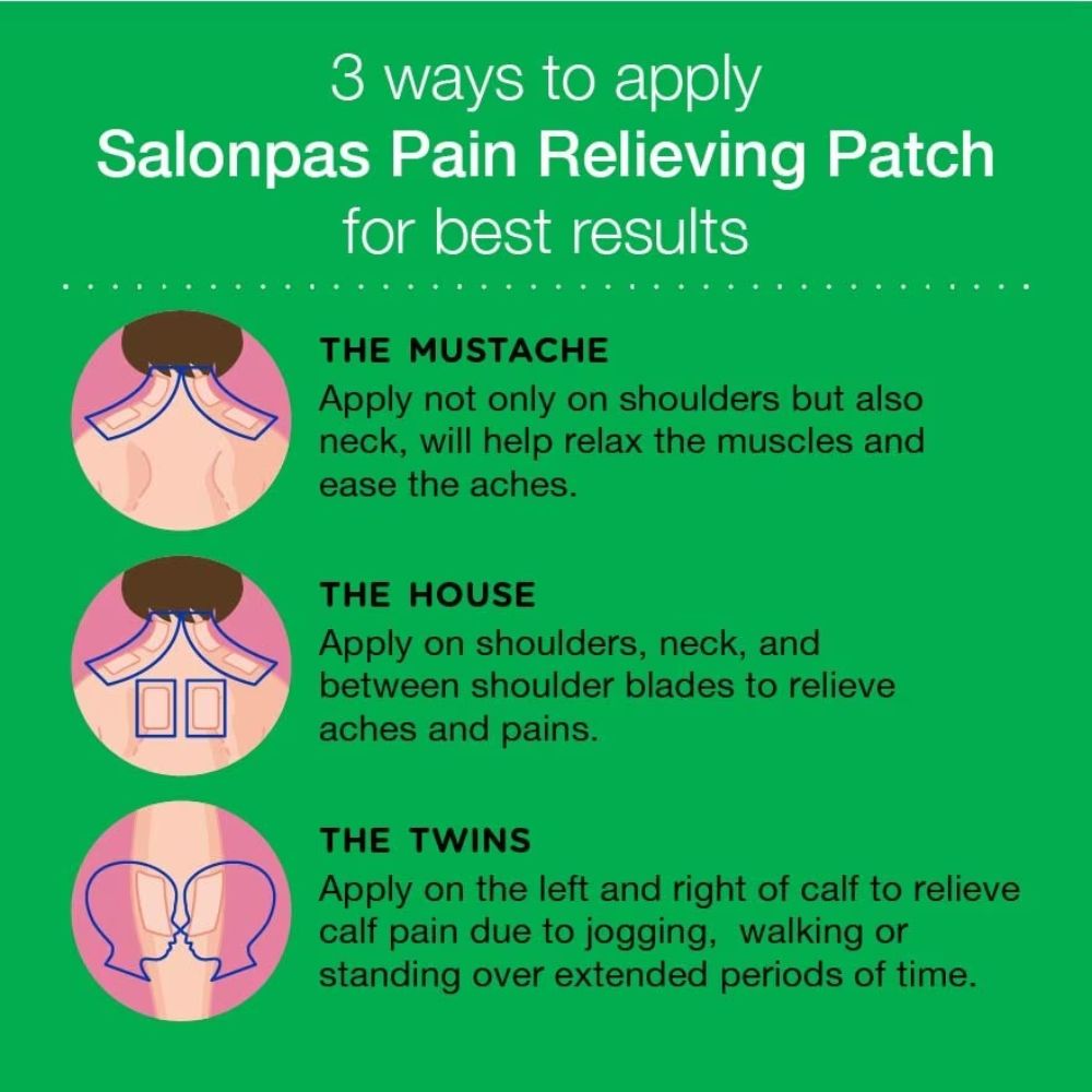 SALONPAS® Pain Relieving Patch (For Temporary Relief of Minor Aches ...