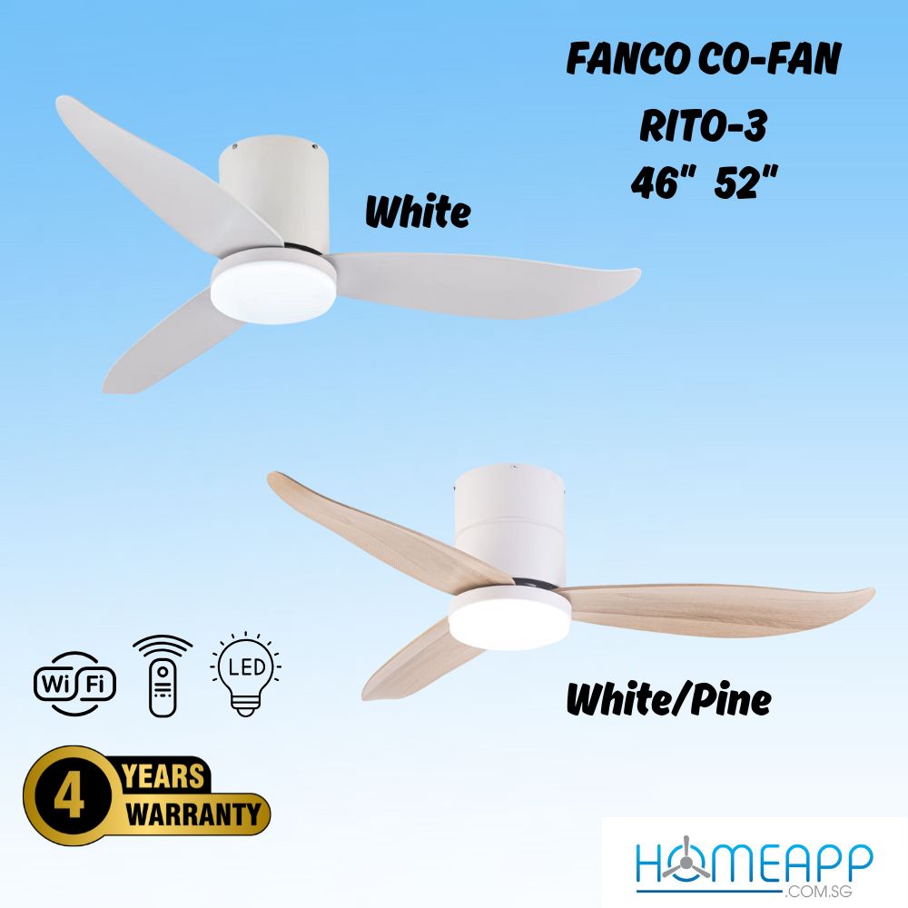 FANCO CO-FAN ceiling fan Rito 3 5 smart wifi 24W LED light remote ...