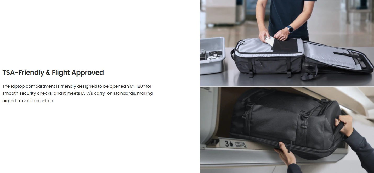Tomtoc Navigator-T67 Travel Laptop Backpack | Laptop Bag (Black ...