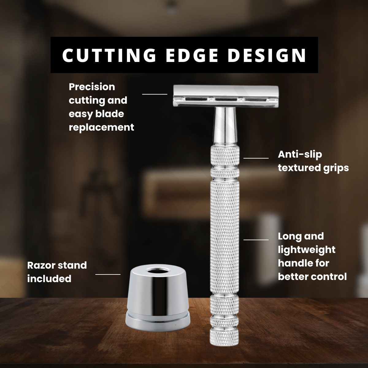 Wishglow Double Edge Safety Reusable Metal Razor Single Blade Razors ...