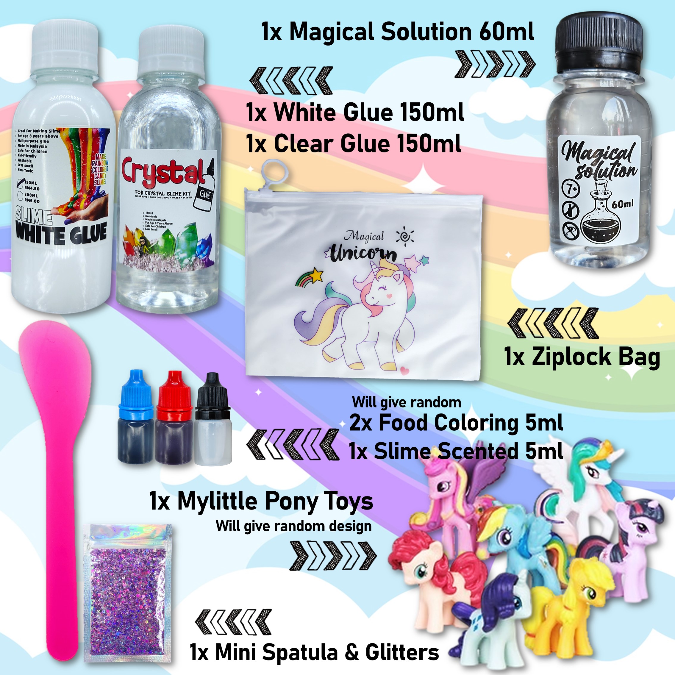 UNICORN / PINK PANTHER / CANDIES THEME SLIME KIT - DIY SLIME - Slime ...