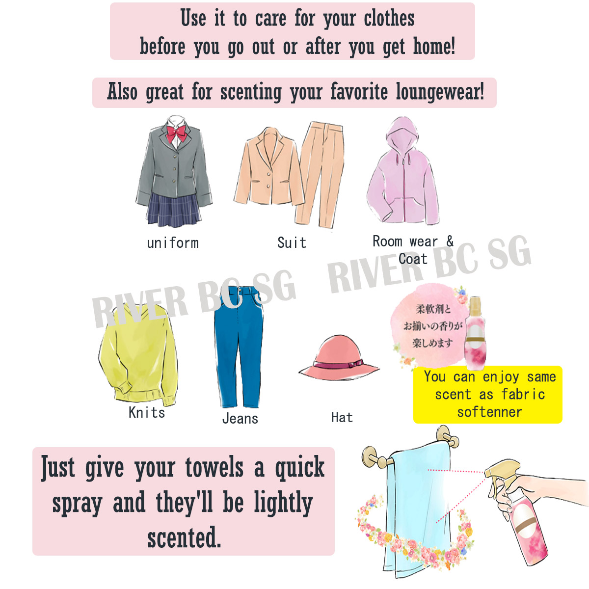 Kao Flair Fragrance Anti-wrinkle Spray 270ml & Refill 240ml - Japan ...