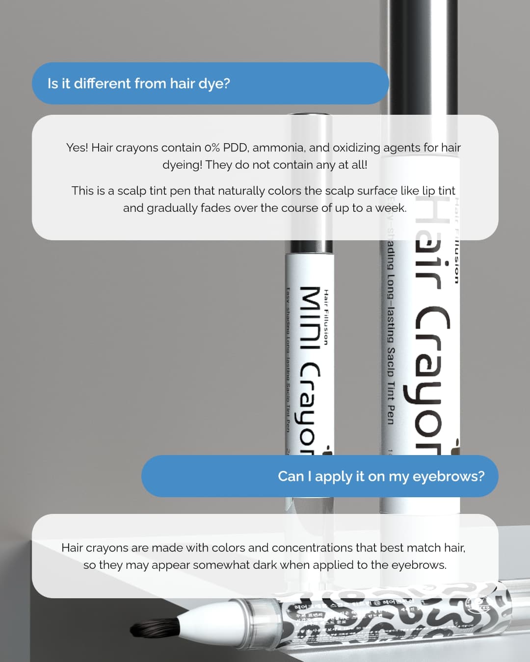 (SUPER SHINY SKIN OFFICIAL STORE) Hair Crayon max (1 Box = 7ml x 2pcs ...