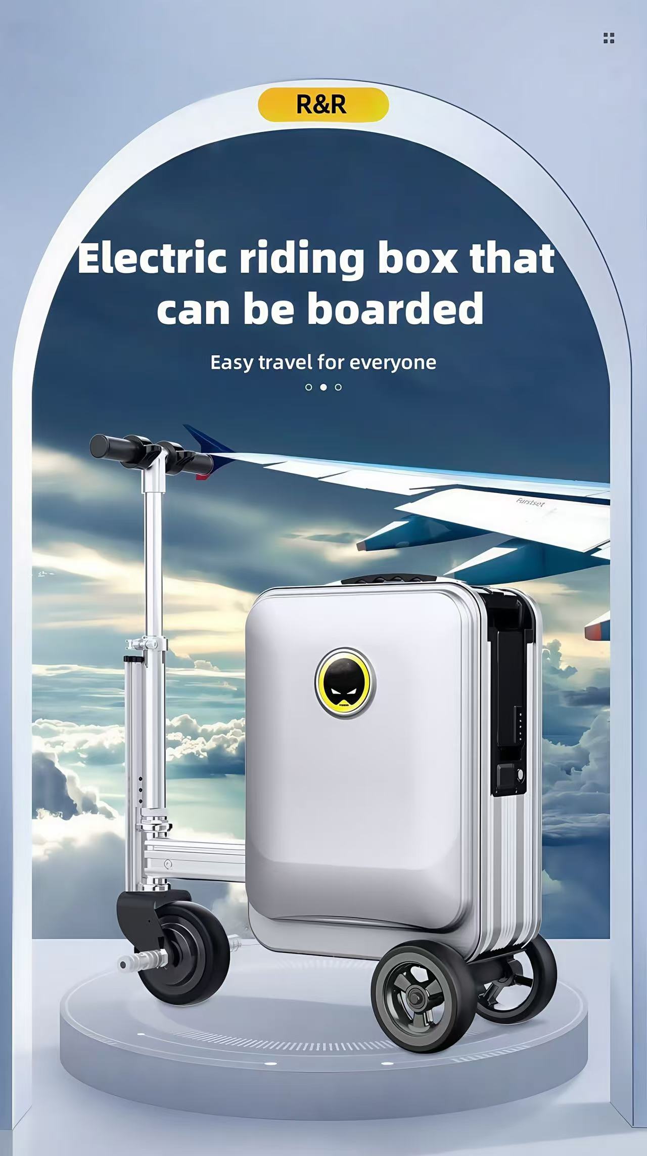 Smart Electric Ride-On Suitcase Spinner Wheel Luggage Travel Business ...