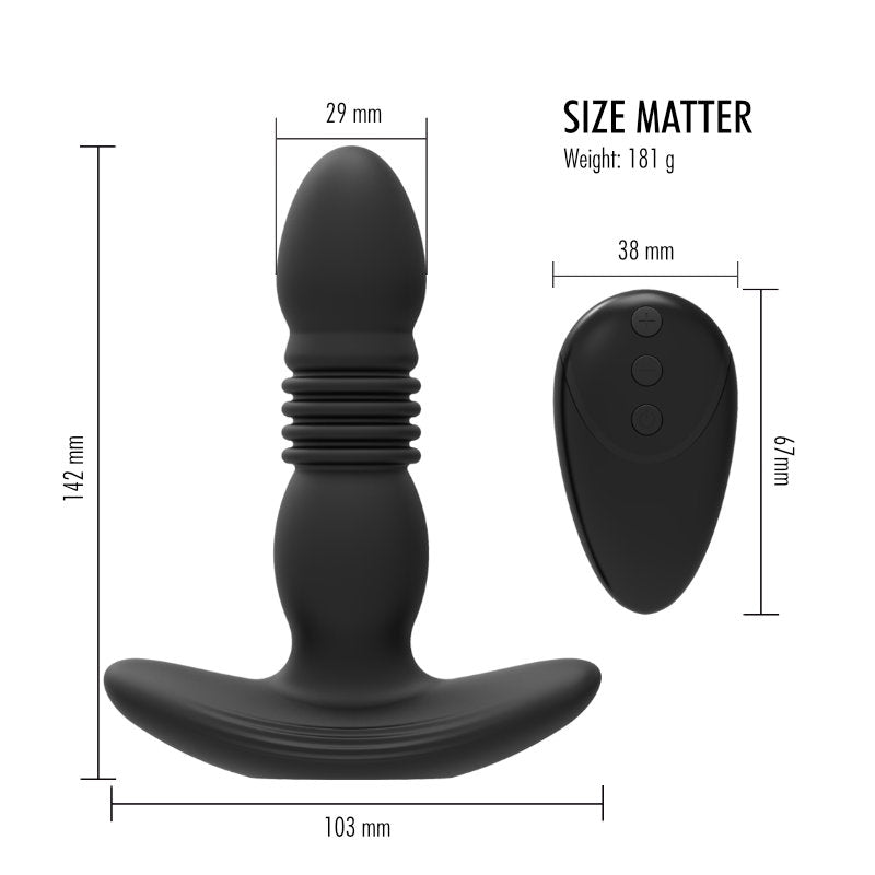 Omnipotence Thrusting Anal Plug Remote Control Vibrator For Men Women Adult Sex Toy