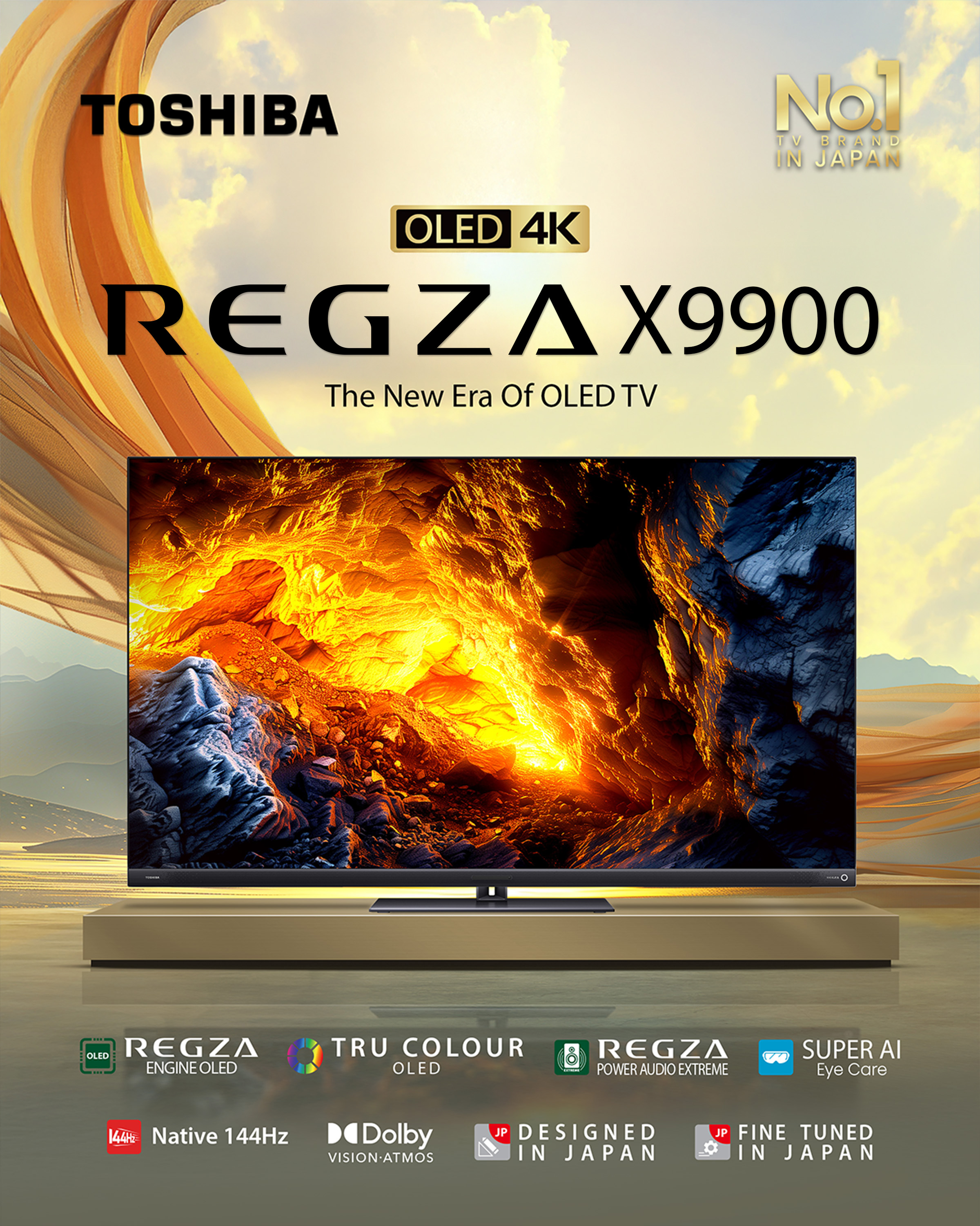 Toshiba X9900N 55/65 Inch OLED 4K Smart TV | 144Hz | OLED Colour | REGZA OLED | AI Eye Care ...
