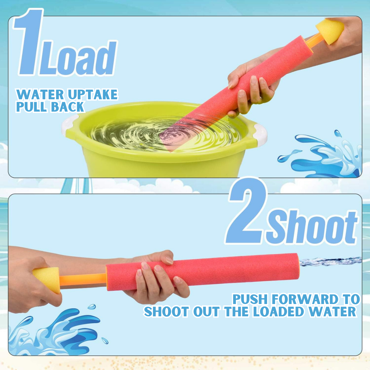 Kids Water Shooter Toy Water Blaster Pump for Swimming Pool Beach ...