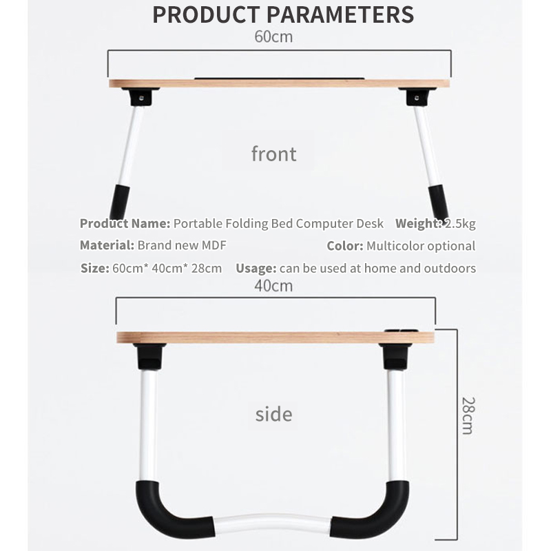 (HOME+) Multi-purpose Foldable Laptop Table Lazy Table Bed Table ...