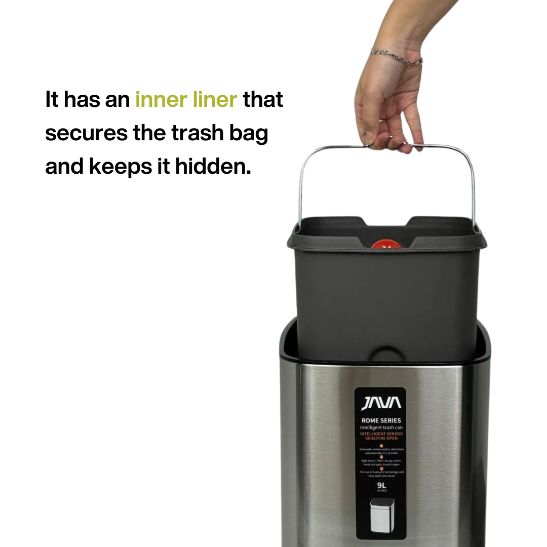 JAVA Dustbin | ROME | JH8829 | 9L, 12L, 28L, 35L | Square Sensor Bin ...