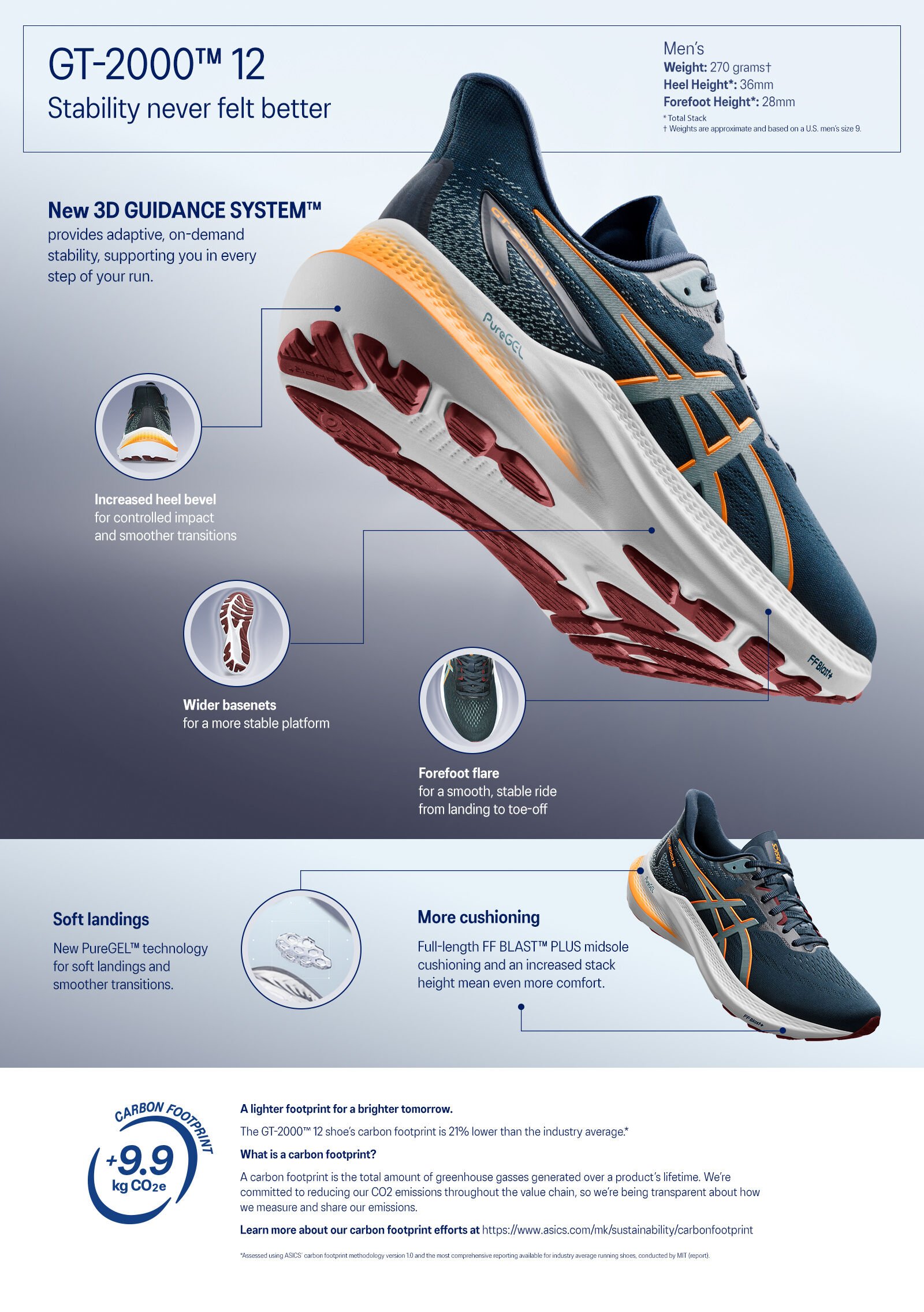 ASICS Men GT-2000 12 TR Running Shoes in Nature Bathing/Fellow Yellow ...
