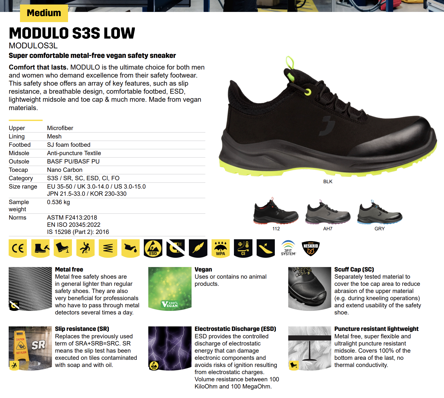 Safety Jogger Modulo S3S Low Safety Shoes | Shopee Singapore