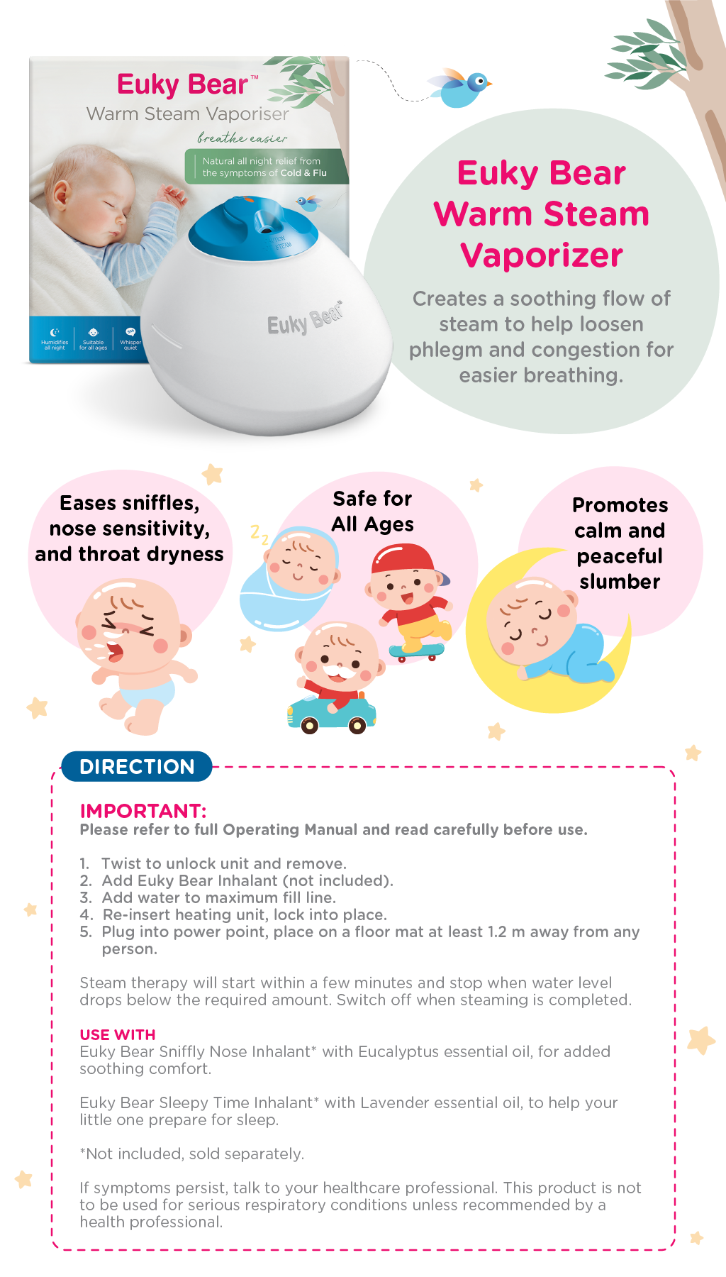 Euky Bear Steam Vaporiser | Shopee Singapore