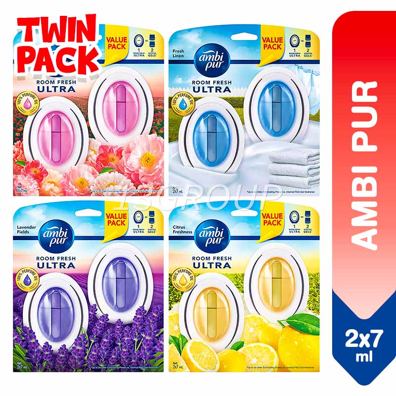 Ambi Pur Room Fresh Ultra Air Freshener, 2x7ml | Shopee Singapore