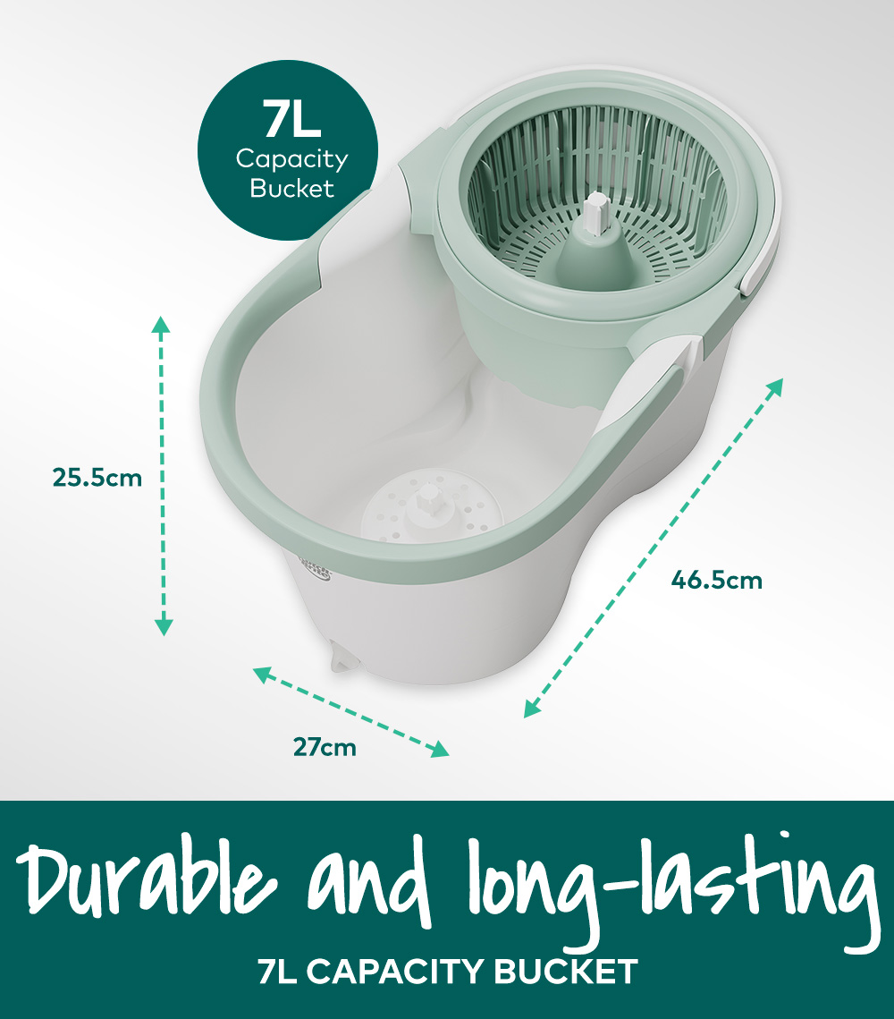 3M™ Scotch-Brite™ T7 Eco Dual Wash Spin Mop Bucket, 1 pc/pack, Cleans ...
