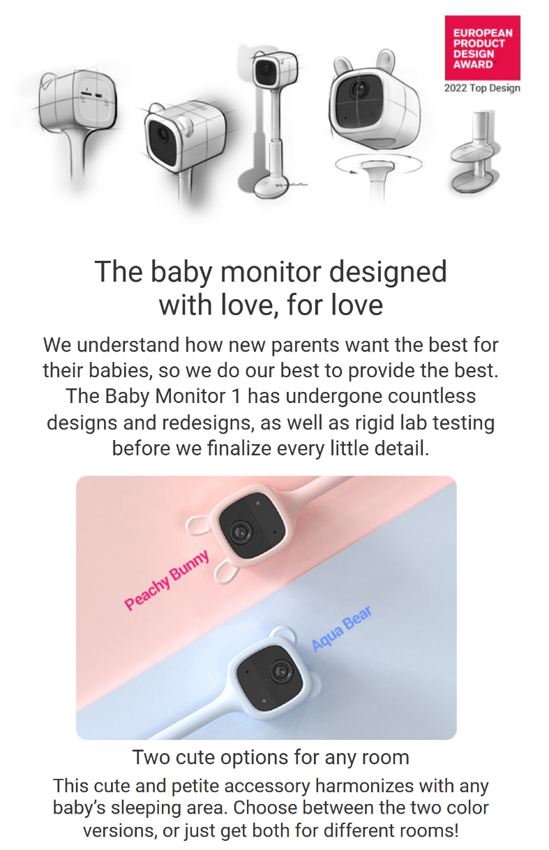 EZVIZ BM1 1080P 2MP Battery-Powered Baby Monitor Indoor WiFi Wireless ...