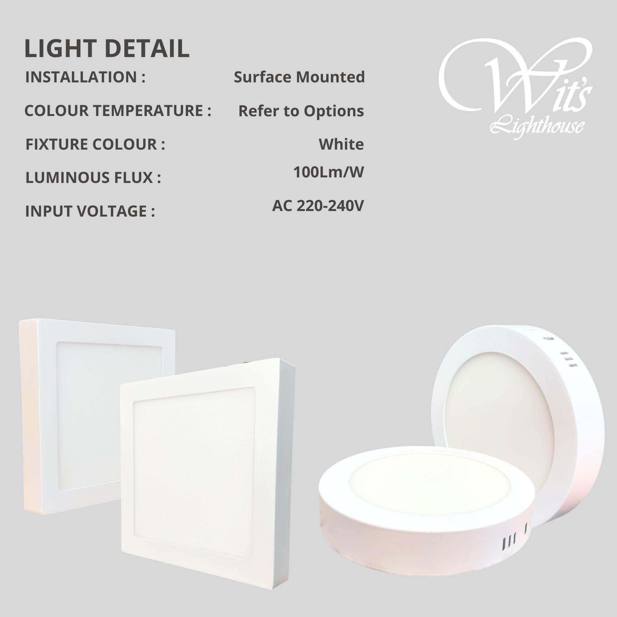 Surface Mounted LED Panel Light LED Round Square Downlight LED Ceiling ...