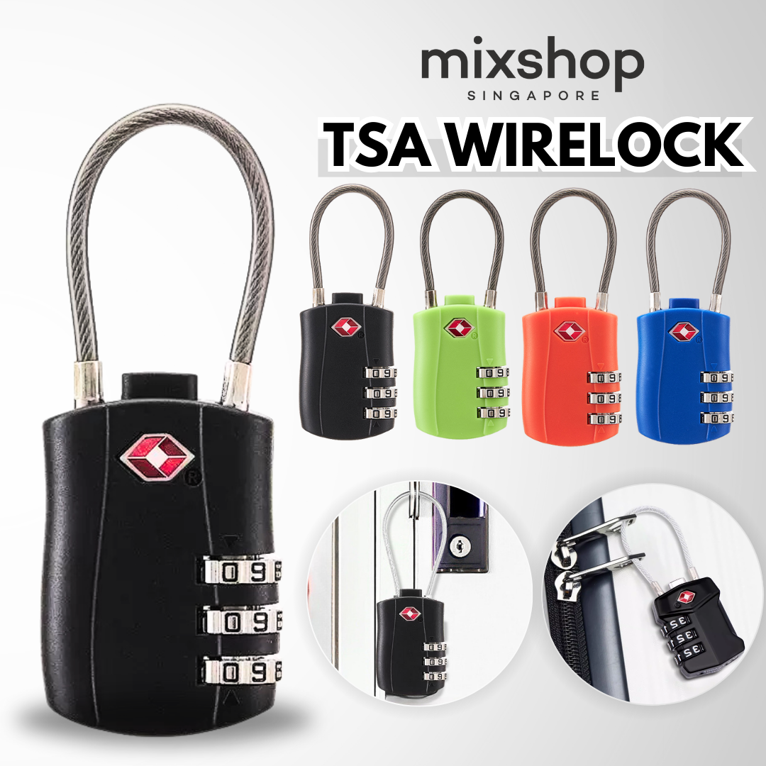 mixshop TSA Luggage Wirelock, Travel, Backpack, Suitcase, Anti-theft ...