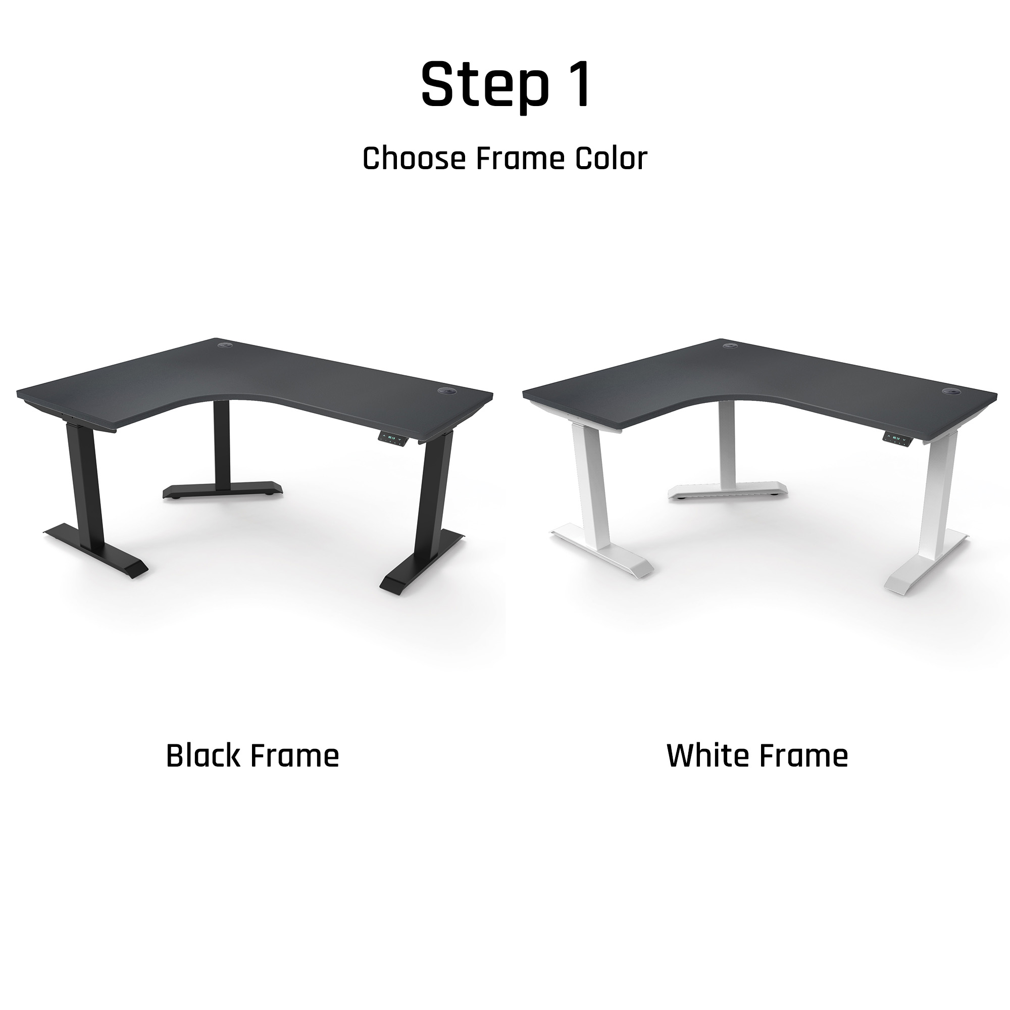 Ergoworks L-Shaped Ergonomic Standing Desk (1500/600mm x 1200/600mm ...