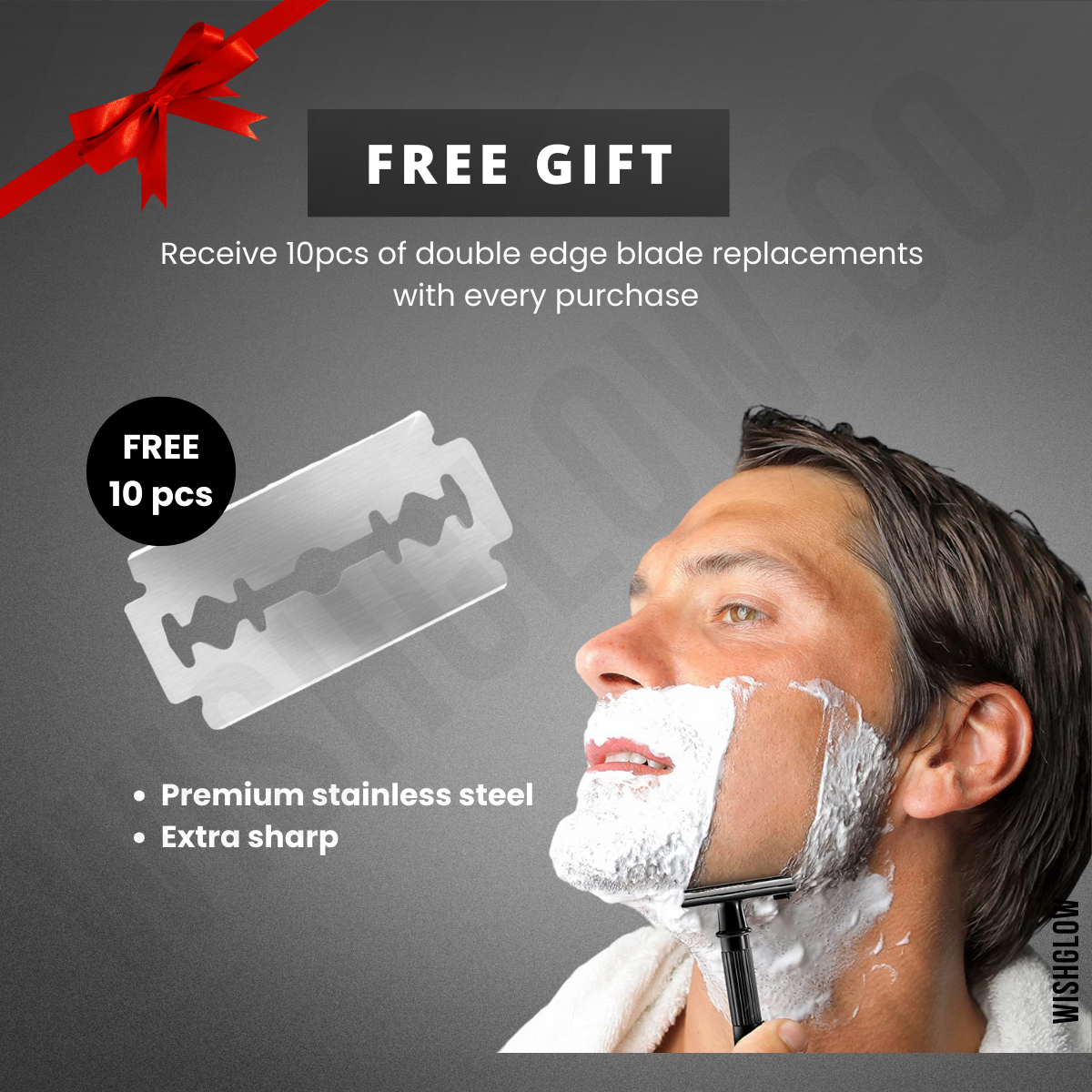 Wishglow Double Edge Safety Reusable Metal Razor Single Blade Razors ...