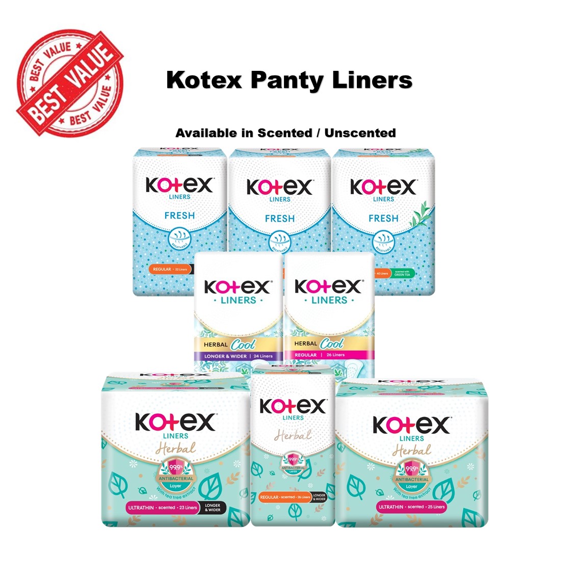 [Best Value] Kotex Sanitary Pads / Overnight Panties / Panty Liners ...
