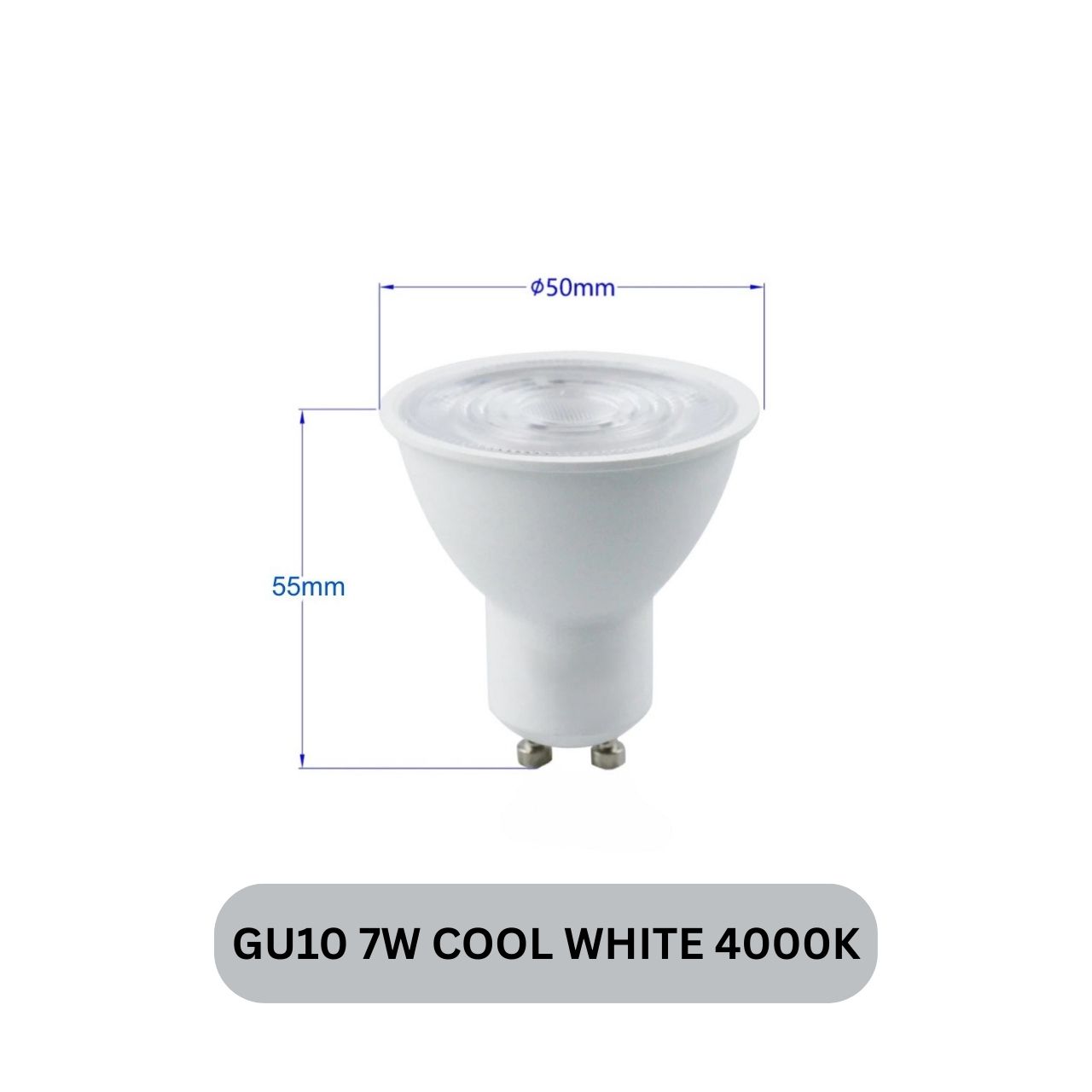 LED GU10 Light Bulb Downlight 7W Warm White 2700K/Cool White 4000K ...